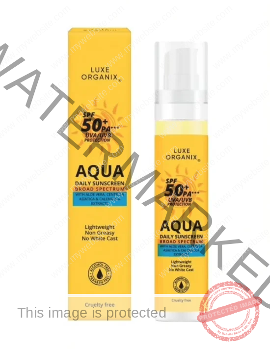 Luxe Organix Aqua Daily Sunscreen SPF50+ PA*** UVA/UVB Protection 50ml ...