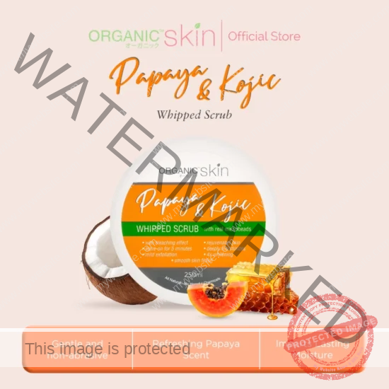 Organic Skin Japan Papaya & Kojic Whipped Bleaching Body Scrub 250ml ...