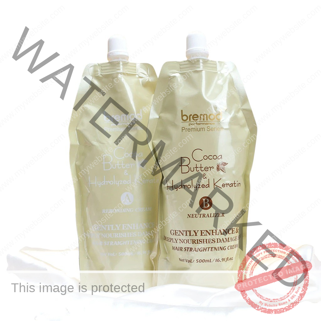 Bremod Premium Keratin Hair Straightening Rebonding Cream Cocoa Butter ...
