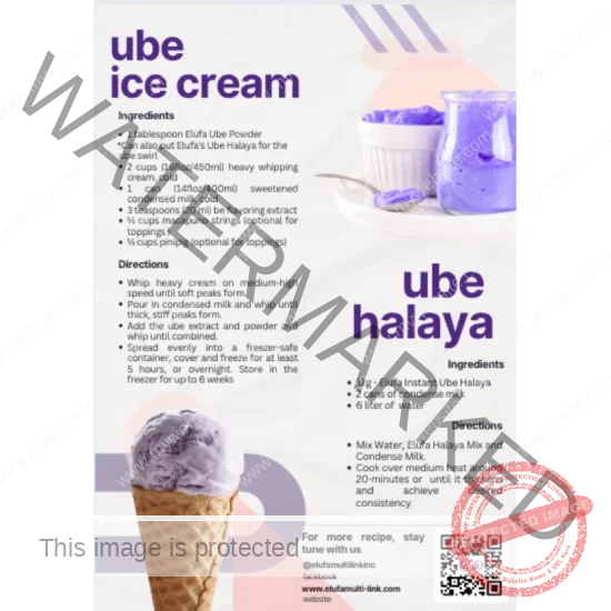 ELUFA NATURAL UBE POWDER – 500g | Eve's Shoppe