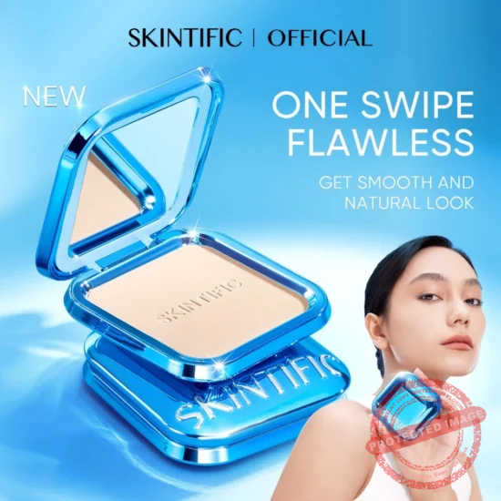 SKINTIFIC Ultra Cover Pressed Compact Powder Full Coverage Concealer ...