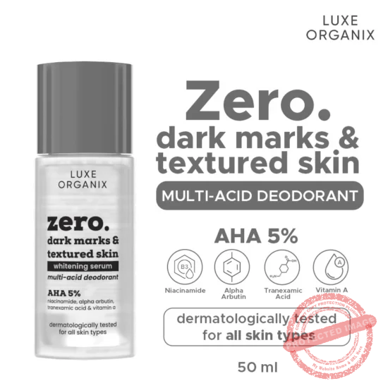 LUXE ORGANIX Zero Multi-acid Deodorant Whitening Serum 50ml | Eve's Shoppe